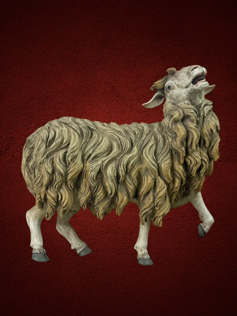 PECORA SHEEP ANIMAL De Crèche Agneau Cour Scène Champêtre 19x20 Cm EUR ...