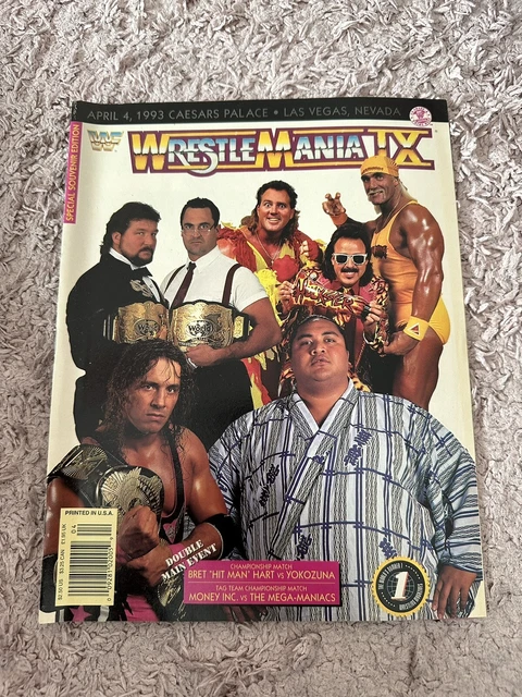 WWE WWF WRESTLING Wrestlemania Programme 9 IX - Great Condition Rare £ ...