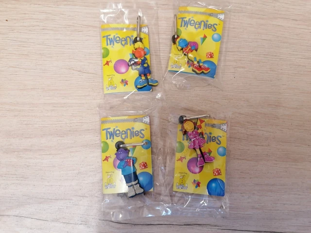 THE TWEENIES RUBBER zip pull full set retro fizz,milo,jake,bella £13.00 ...