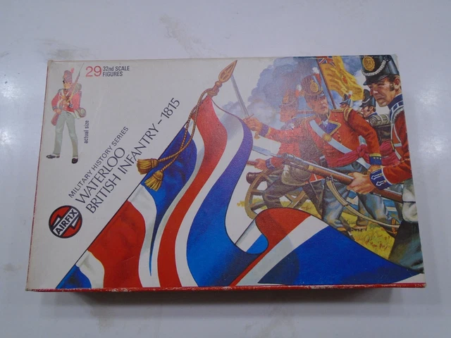 AIRFIX WATERLOO BRITISH Infantry - 1815 - 29 soldiers mint in box. £59. ...