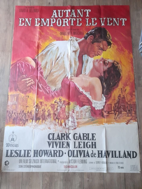 AFFICHE &AUTANT EN Emporte Le Vent" Reimp 60/70 Be+ EUR 80,00 - PicClick FR