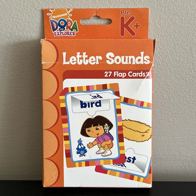 DORA THE EXPLORER LETTER SOUNDS Flap Cards Ages 4+ Grades Pre-K+ - 100% ...