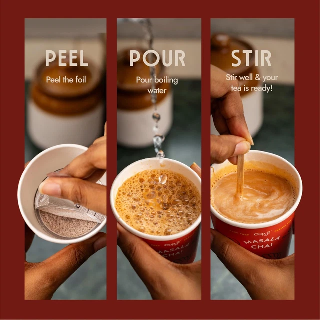 CUP-JI MASALA CHAI Premix 7 Cups | Kadak Ghar-Wali Tea | On-the-Go ...