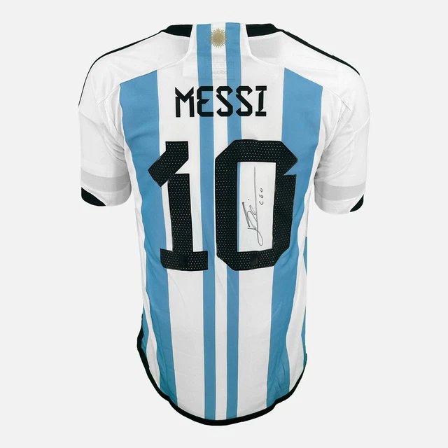 LIONEL MESSI SIGNED Argentina Shirt 2022 World Cup Qatar [10] £879.99 ...