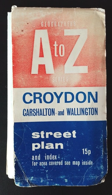 GEOGRAPHERS' A-Z STREET Plan Map: Croydon, Carshalton and Wallington ...