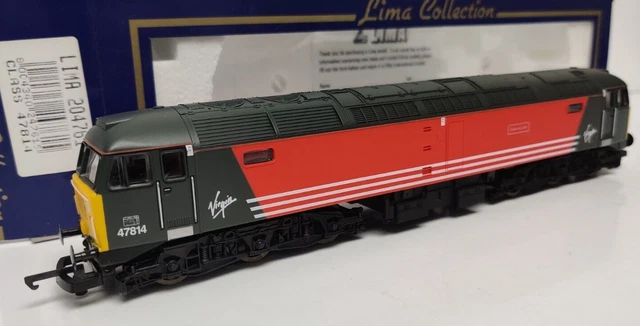 LIMA 204761 VIRGIN BR DIESEL LOCO CLASS 47 Co-Co 47814 TOTNES CASTLE ...