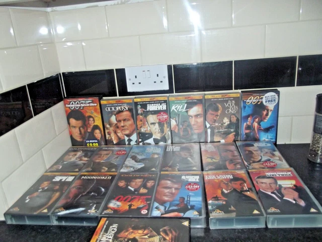 JAMES BOND 007 Films VHS Video Tape Collection Set of 20, All Films Listed. £40.00 - PicClick UK