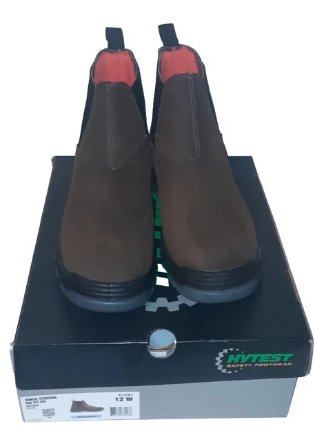 HYTEST SAFETY BOOTS Knox Station Brown Size 12 W Men's Chukka Boot ...