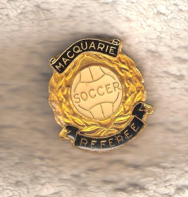 #D85. MACQUARIE Soccer Referee Lapel Badge $40.00 - PicClick AU