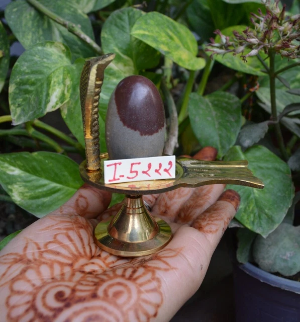 SHIVLING LAITON STATUE Shiva Linga Lingam Avec Serpent Hindou Shiv Naag ...