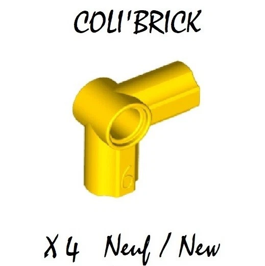 LEGO 32014 - 4x Brique / Technic, Axle Pin Connector #6 - Jaune ...