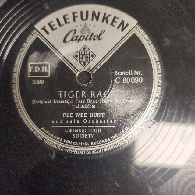 SCHELLACKPLATTE HIGH Society, Pee Wee Hunt, Tiger Rag EUR 5,00 ...