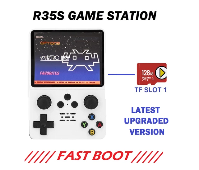 R36S R35S GAME Station 128 GB scheda micro SD di ricambio aggiornamento ...