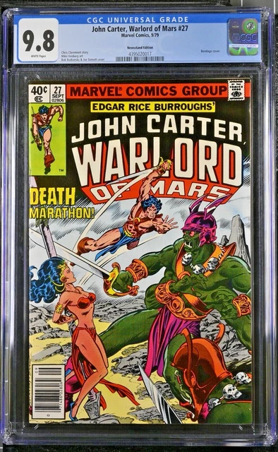 JOHN CARTER WARLORD of Mars #27 CGC 9,8 KIOSQUE À JOURNAUX 1979 NEUF COMME NEUF/Blanc Marvel EUR ...