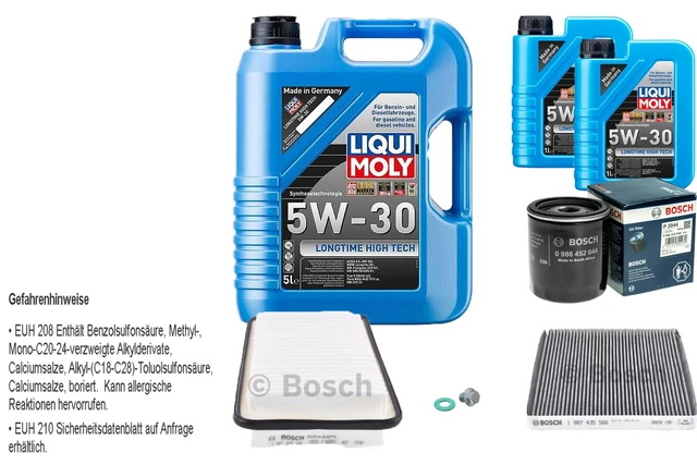 BOSCH INSPECTION SET 7L d'alcool Moly Longtime High Tech 5W-30 pour ...