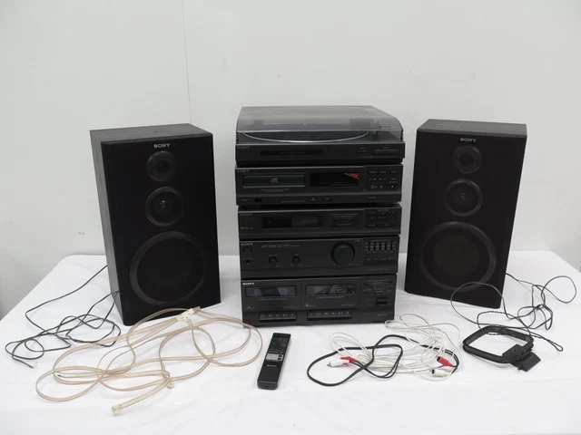 SONY LBT V202 hi fi system stereo cassette and cd player turntable ...