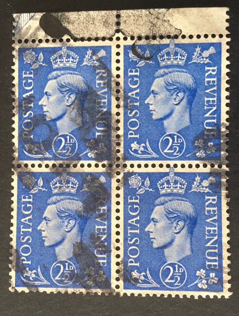 GB KING GEORGE VI 1937/47 VFU Block x4 Stamps LH £0.99 - PicClick UK