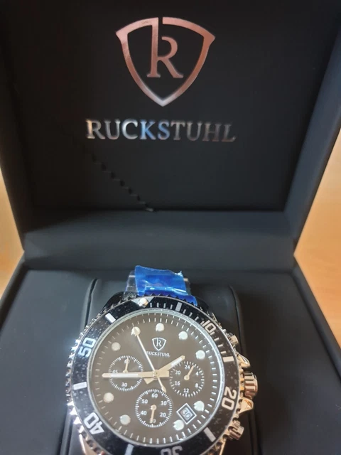 MEN’S RUCKSTUHL CHRONOGRAPH 8829 Watch-Black dial- Stainless Steel ...