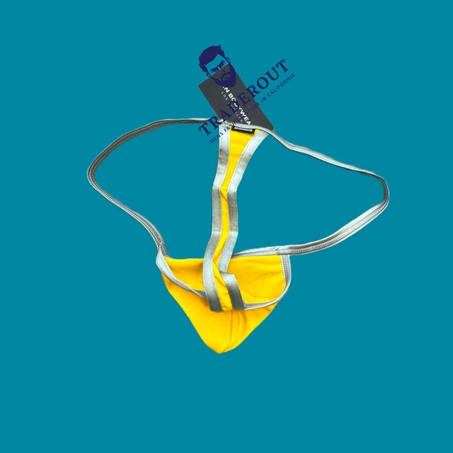 N2N BODYWEAR MEN yellow Fiesta swim G-string Thong swimwear size L $60. ...