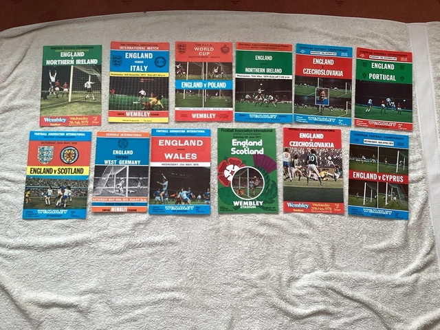 ENGLAND INTERNATIONAL FOOTBALL Programmes (Bundle) £10.80 - PicClick UK