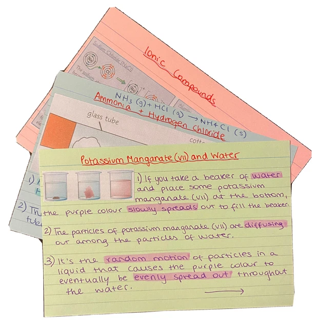 GCSE CHEMISTRY FLASH card notes (topic 1) A* £20.00 - PicClick UK