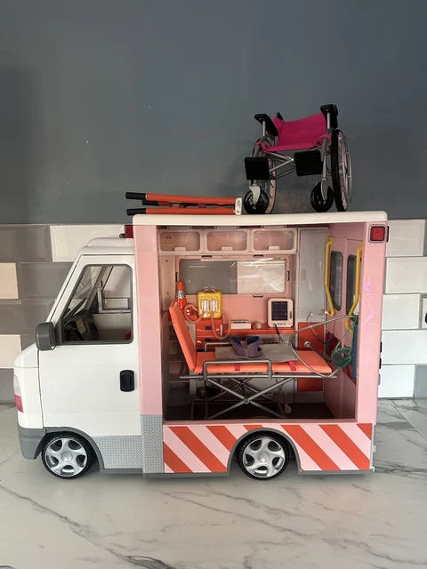 OUR GENERATION AMBULANCE with lots of accessories vgc £83.90 - PicClick UK