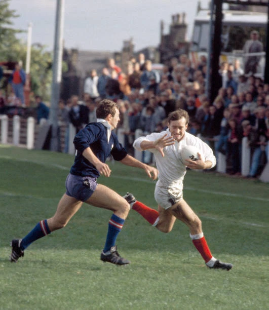 KEITH CROSSAN OF Ulster hands off Steve Burnhill of Yorkshire dur - Old ...