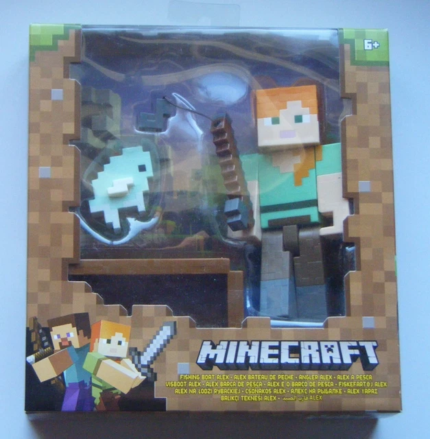 MATTEL MINECRAFT SURVIVAL Mode - Fishing Boat Alex 5" figure £19.99 ...
