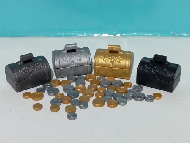PLAYMOBIL COFRES DOBLONES Monedas Tesoro Pirata Medieval Medievales ...