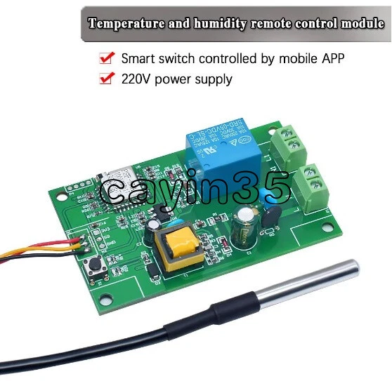 DS18B20 DIGITAL TEMPERATURE & Humidity Remote Module Board wifi App ...