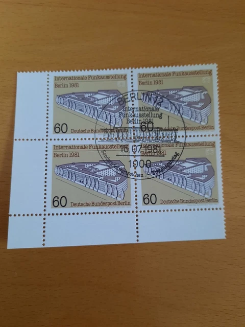 DEUTSCHE BUNDESPOST BERLIN 1981 MiNr. 649 Viererblock gestempelt Sonderstemp EUR 1,00 - PicClick DE