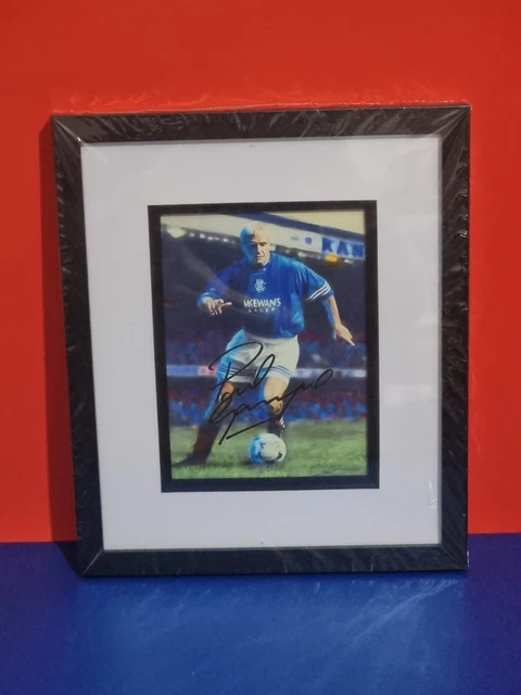 GLASGOW RANGERS LEGEND Paul Gazza Gascoigne Framed Pre Printed ...