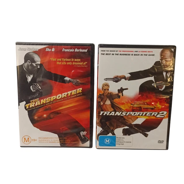 THE TRANSPORTER 1 2 (DVD) Action Crime Chase Courier Gangster R4 Brand ...