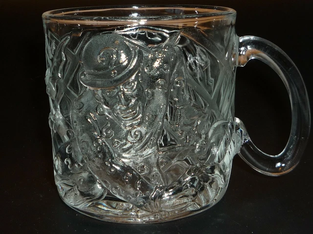 MC DONALDS BATMAN Forever The Riddler Clear 3D Glass Mug 10 fl oz Cup £ ...