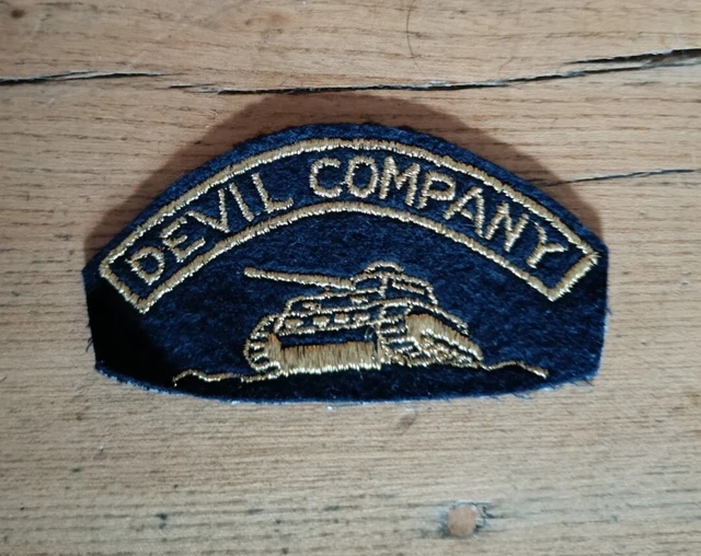 ÉCUSSON PATCH US Army post WW2 WWII Char Tank Armored Original Devil ...