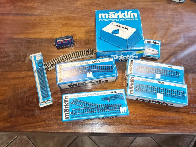 MARKLIN HO lot de rails + aiguillages + transfo en boite EUR 59,00 ...