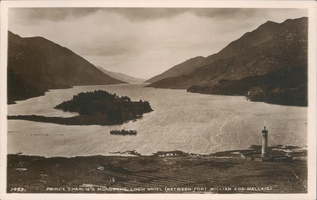REAL PHOTO PRINCE charlies monument loch shiel JB white $11.53 ...
