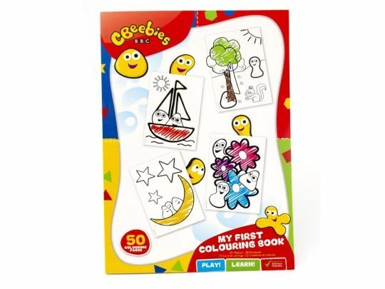 CBEEBIES A3 DRAWING Pad & My First Colouring Book & Box Crayons Toddler ...