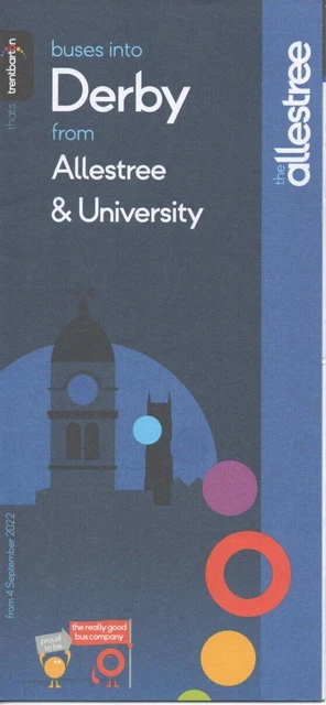 TRENT BARTON BUS Timetable - The Allestree - Derby-Allestree - Sept ...
