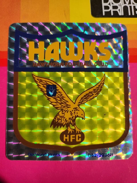 1976-1979 AFL VFL HAWKS Hawthorn Football Club Retro Reflective Prism ...