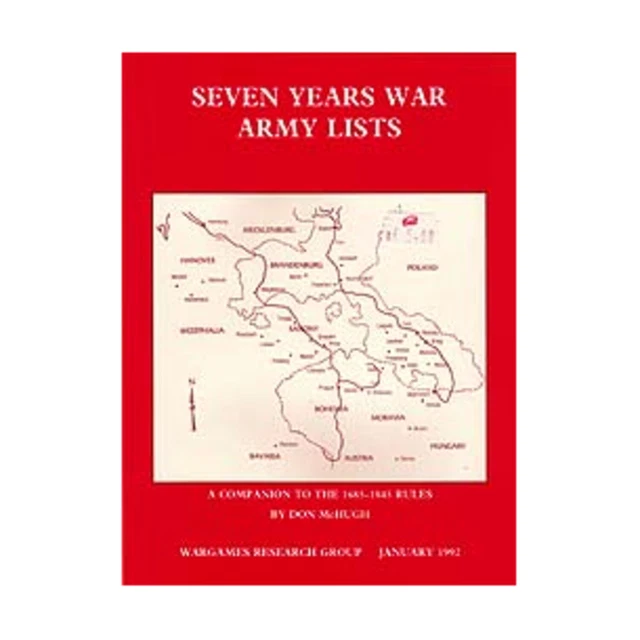 WARGAMES RESEARCH GROUP Historic Mini Rules Seven Years War Army Lists ...