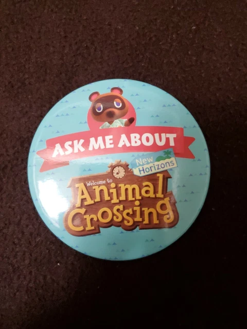 ASK ME ABOUT ANIMAL CROSSING NEW HORIZONS 3 Pin Button NEW Nintendo ask-me-about-animal-crossing-new-horizons-3-pin-button-new-nintendo