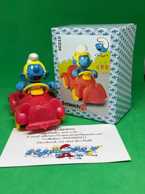 PUFFI PUFFO SMURF Smurfs Super Puffo Su Macchina Rossa Car Driver 40210 ...