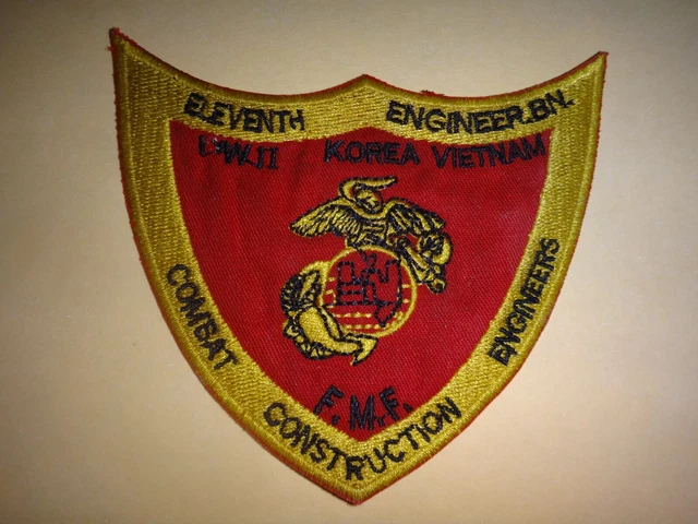 VIETNAM WAR PATCH USMC 11th ENGINEER Battalion FLEET MARINE FORCE £10. ...