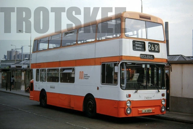 35MM SLIDE GREATER Manchester Transport Leyland Atlantean 7481 LJA481P ...