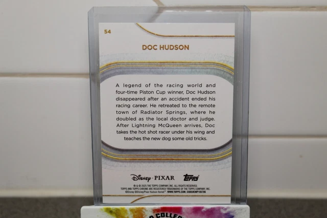 DOC HUDSON 2025 Topps Chrome Disney Pixar True Purple Refractor #/75 ...