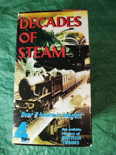 DECADES OF STEAM (VHS, 1997) NEW 4 VHS Set! 1920's, 30's, 40's, 50's ...