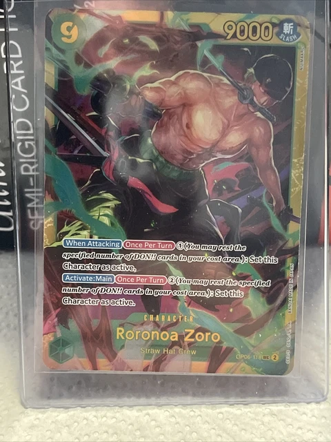 ONE PIECE RORONOA Zoro OP06-118 SEC Secret Rare Wings Of The Captain ...