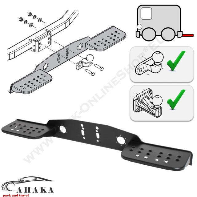 TOWSTEP TOW BAR Mounted Twin Rear Step for 2 or 4 hole for IVECO Daily ...