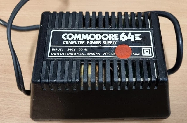 COMMODORE 64 ORIGINAL Power Supply Black 74195 £30.95 - PicClick UK